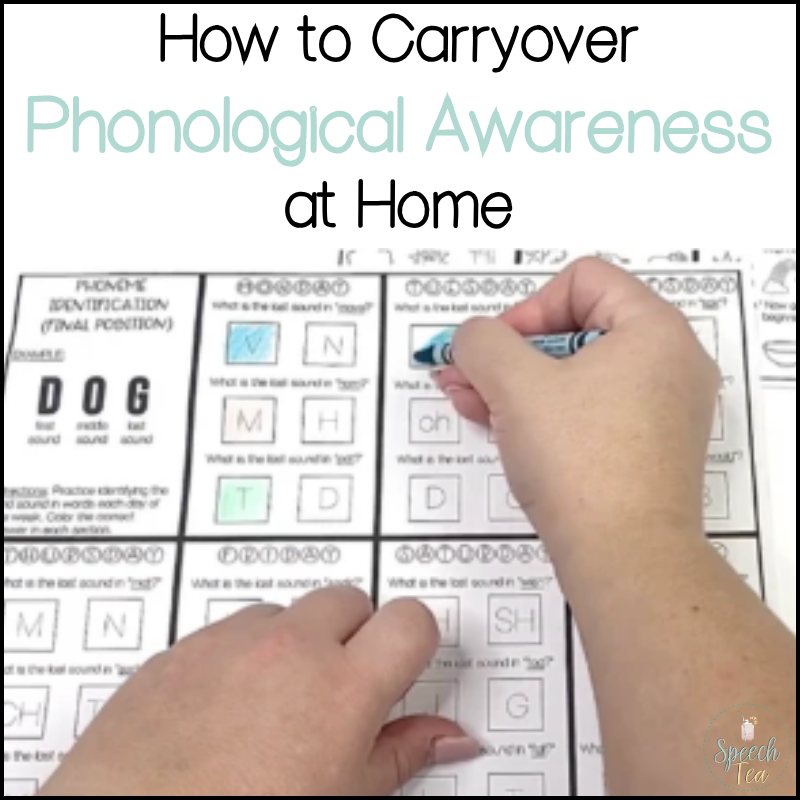 How to Carryover Phonological Awareness in the Home – SpeechTea