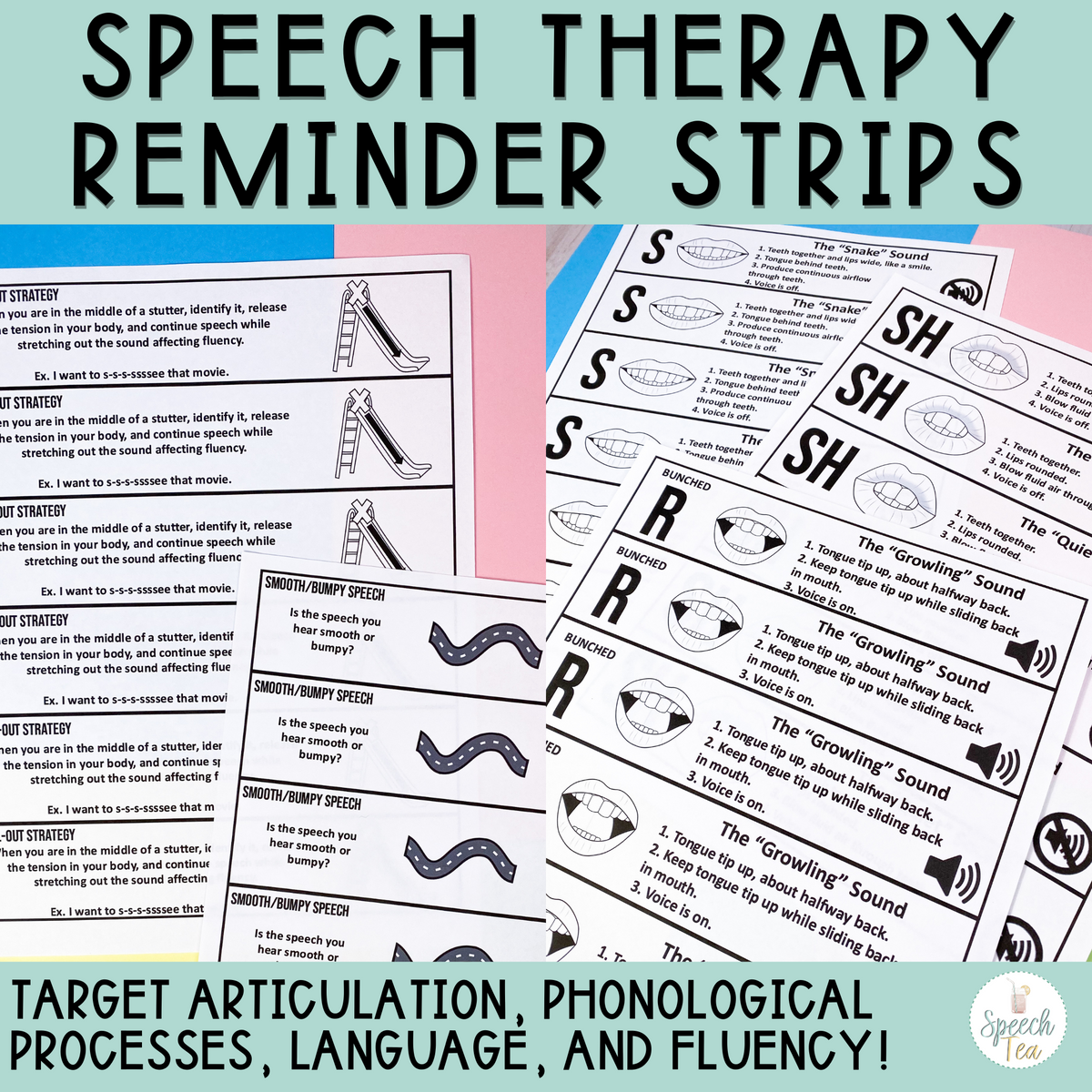 Speech Therapy Visual Reminder Strips – SpeechTea