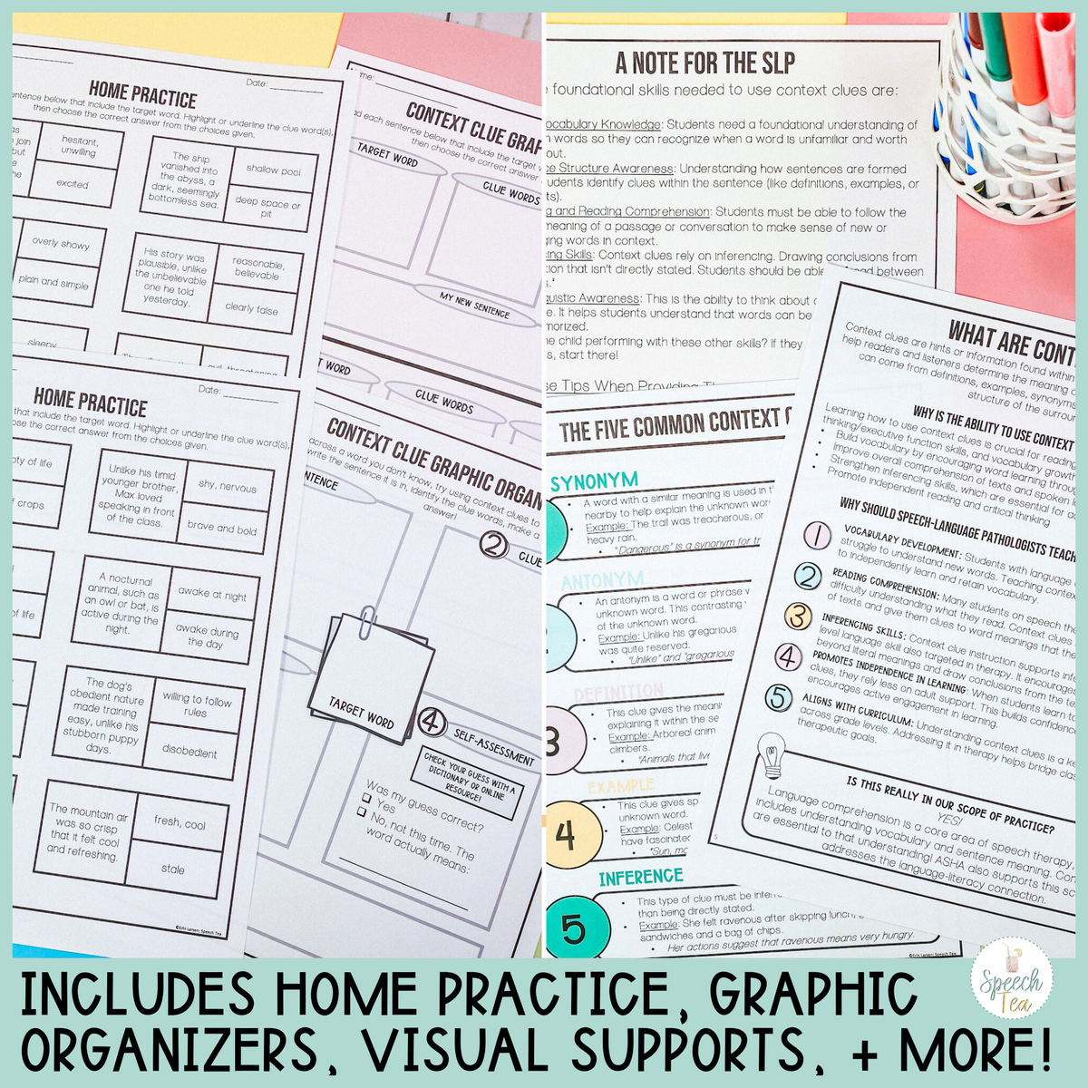 Context Clues Teach and Practice Activities Unit for Speech Therapy ...