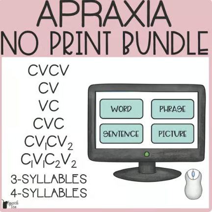 Digital Apraxia of Speech Bundle - Screening, Progress Monitoring, The ...