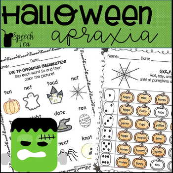 Halloween Apraxia Printables for Speech Therapy – SpeechTea