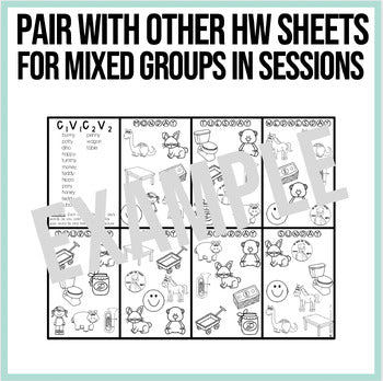 Apraxia Homework Color Sheets – SpeechTea