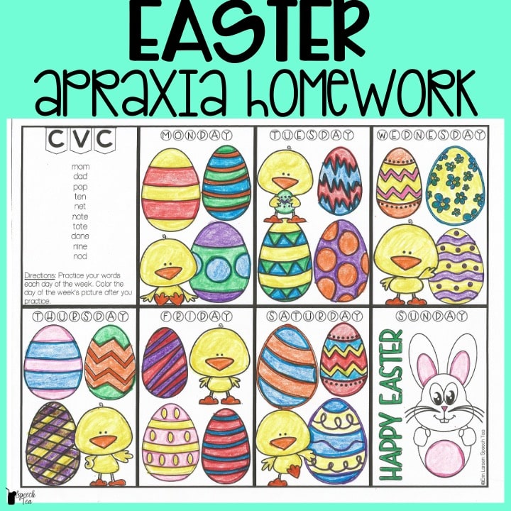 Easter Apraxia Homework – SpeechTea