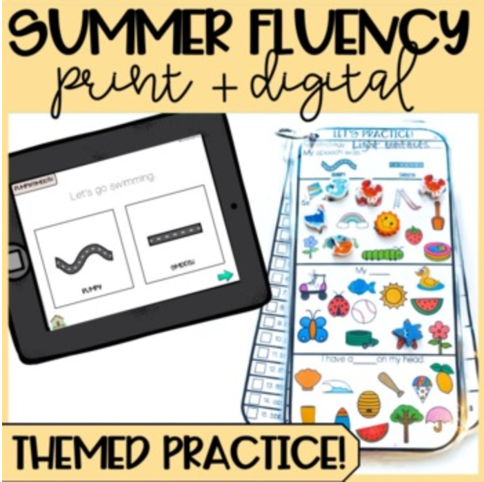 Summer Fluency Drill Cards for Stuttering – SpeechTea