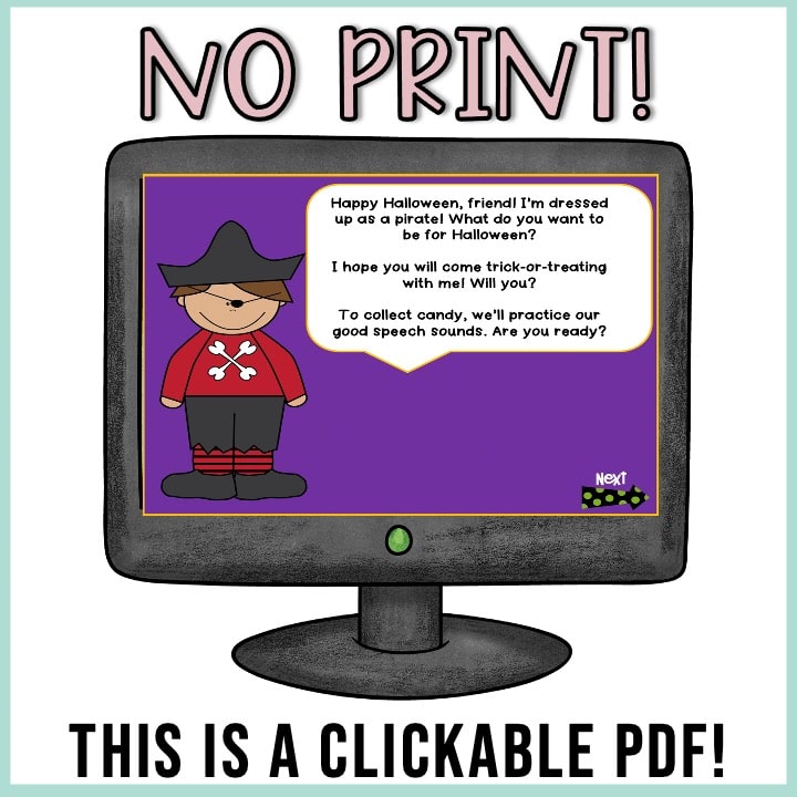 No Print Halloween Articulation – SpeechTea