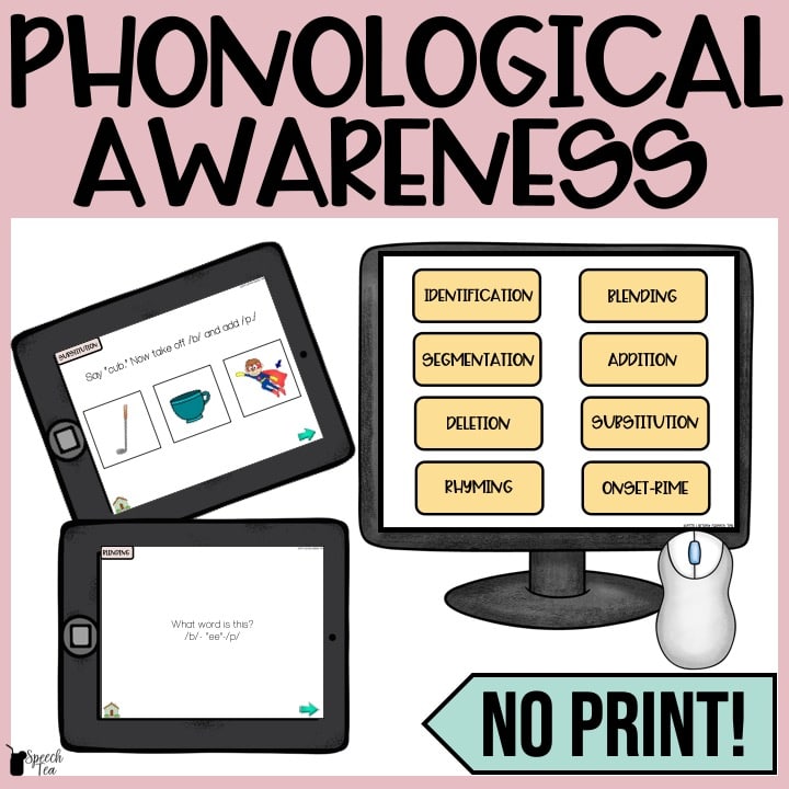 No Print Phonological Awareness Drill Cards – SpeechTea
