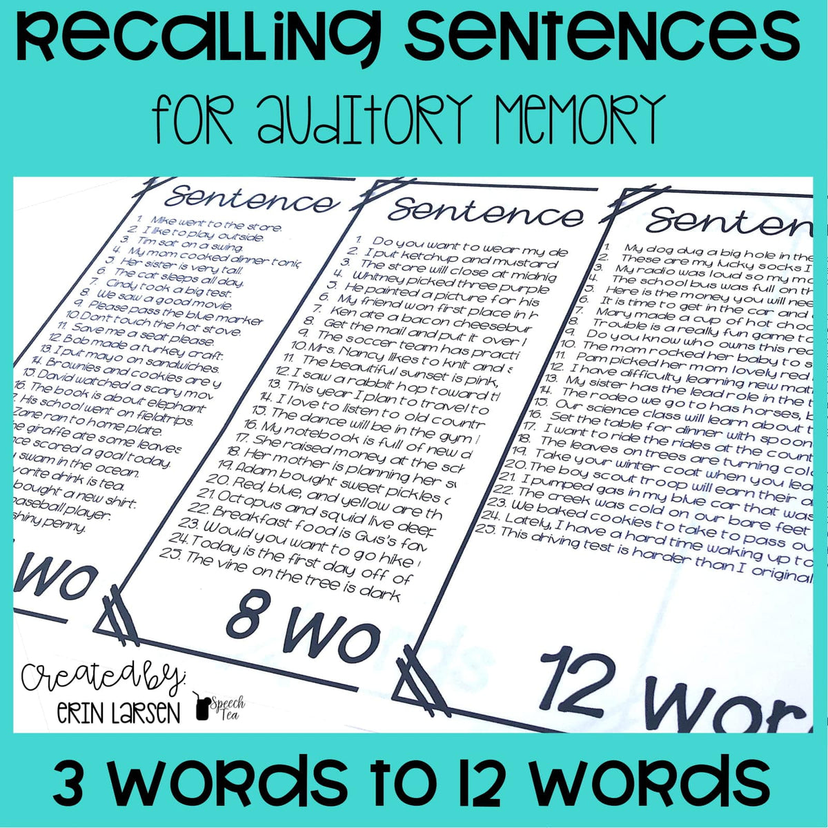 Recalling Sentences for Auditory Memory – SpeechTea