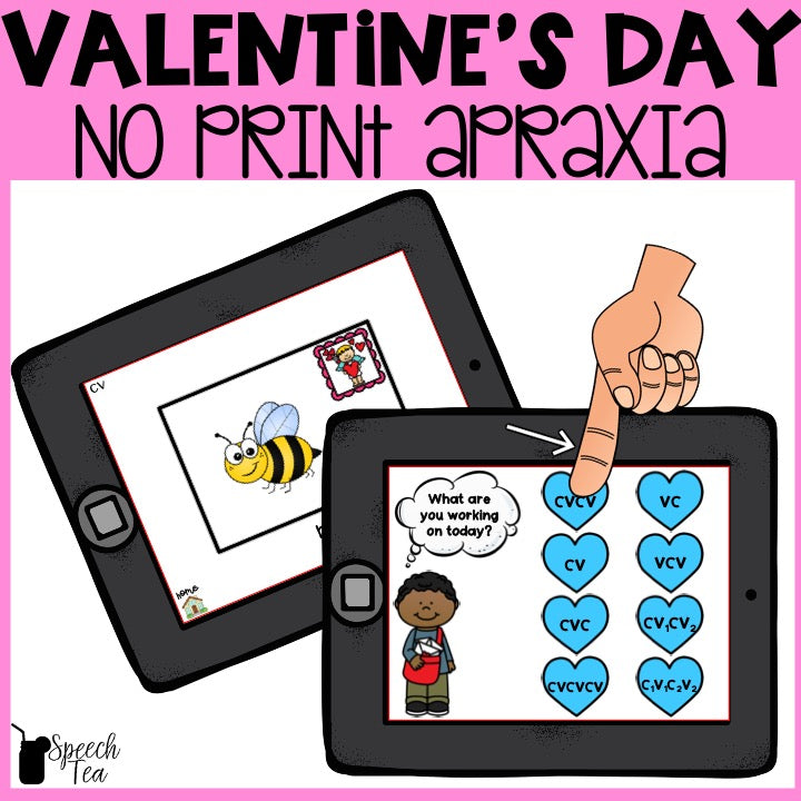 No Print Valentine's Day Apraxia – SpeechTea