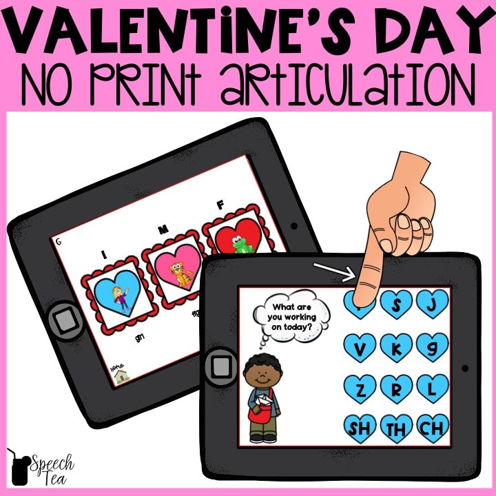 No Print Valentines Day Articulation – SpeechTea
