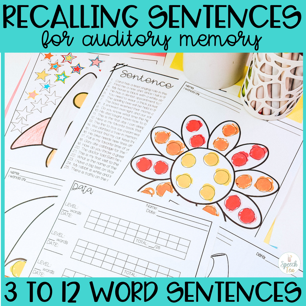 Recalling Sentences for Auditory Memory – SpeechTea