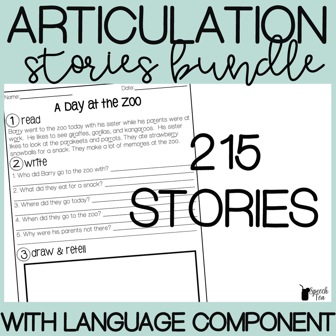 Articulation Stories with Language Component Bundle – SpeechTea