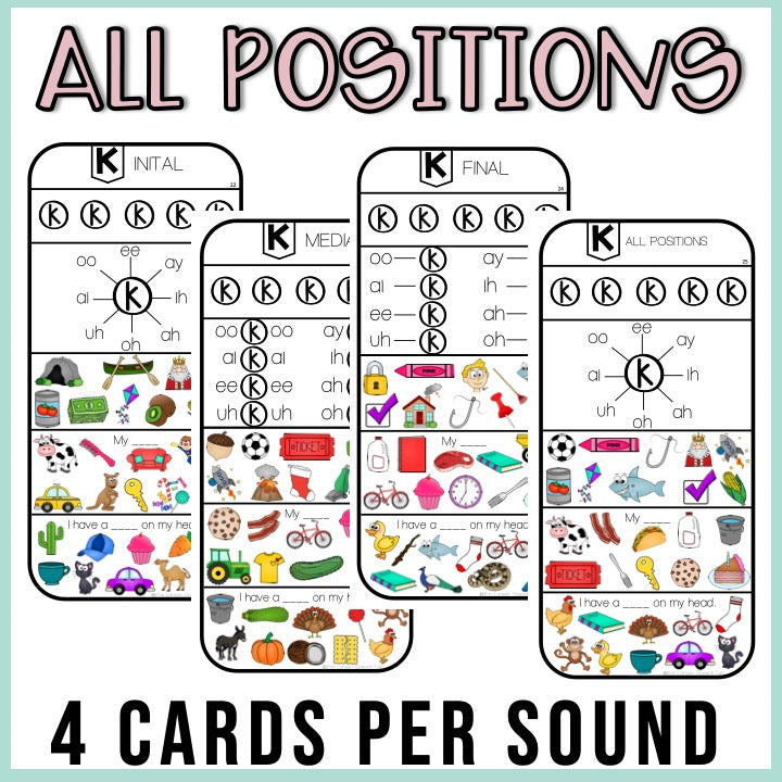 Articulation Drill Cards: Multi-leveled in All Positions – SpeechTea