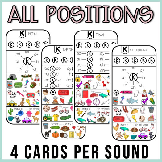 Articulation Drill Cards: Multi-leveled in All Positions – SpeechTea
