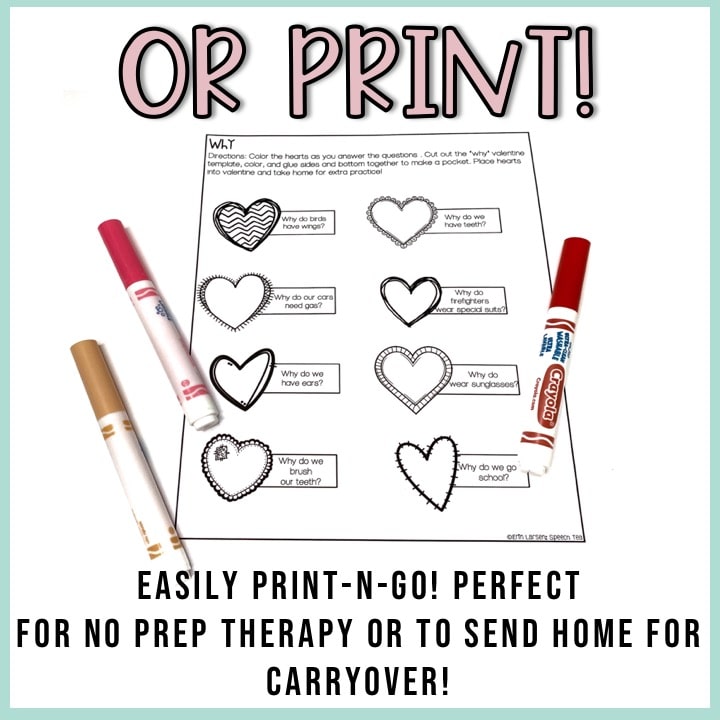 Valentines Day Language Stuffer Craft – SpeechTea