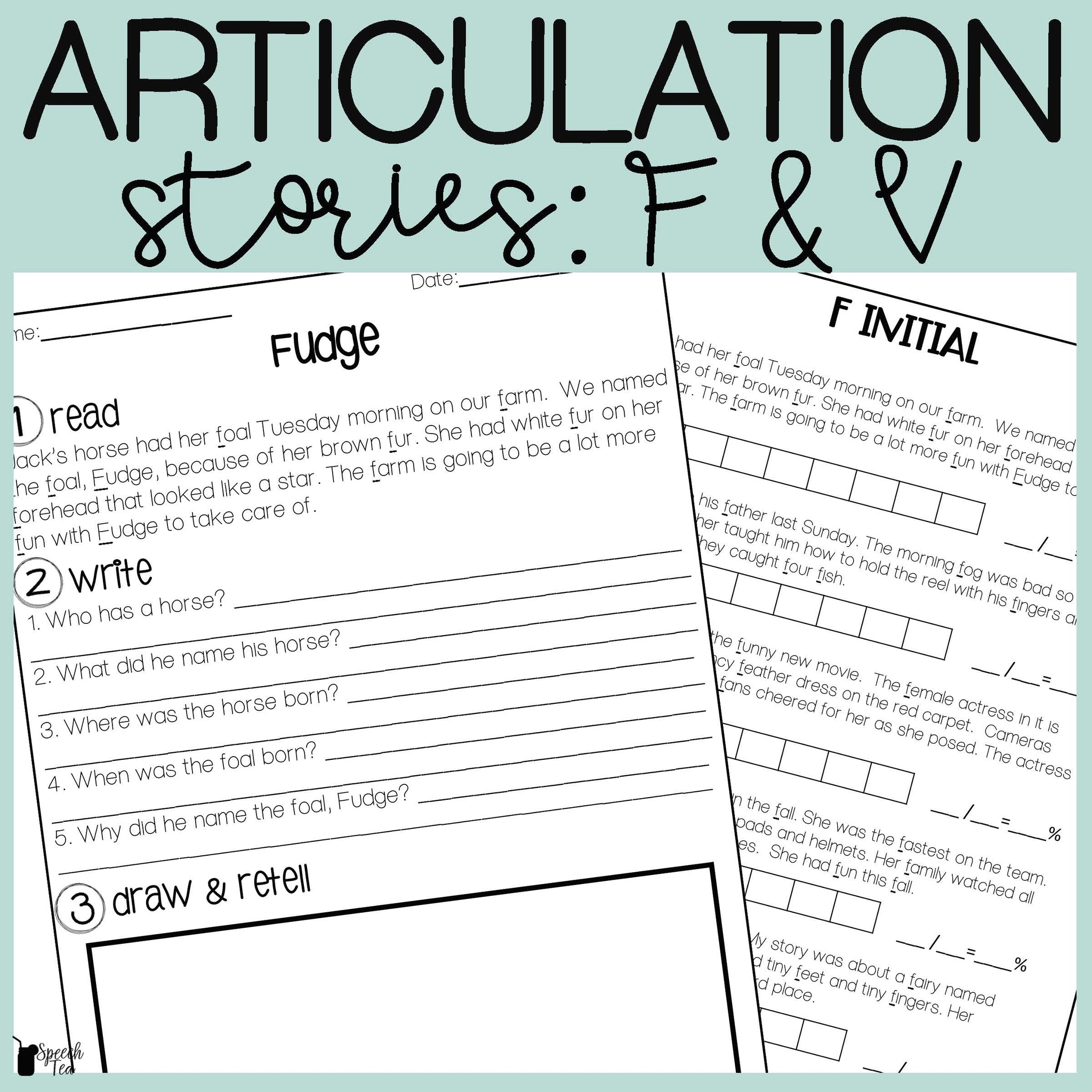 F and V Articulation Stories – SpeechTea