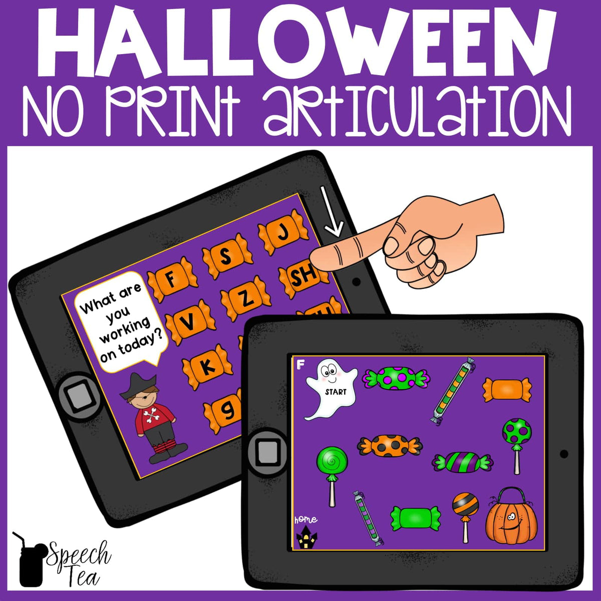 No Print Halloween Articulation – SpeechTea